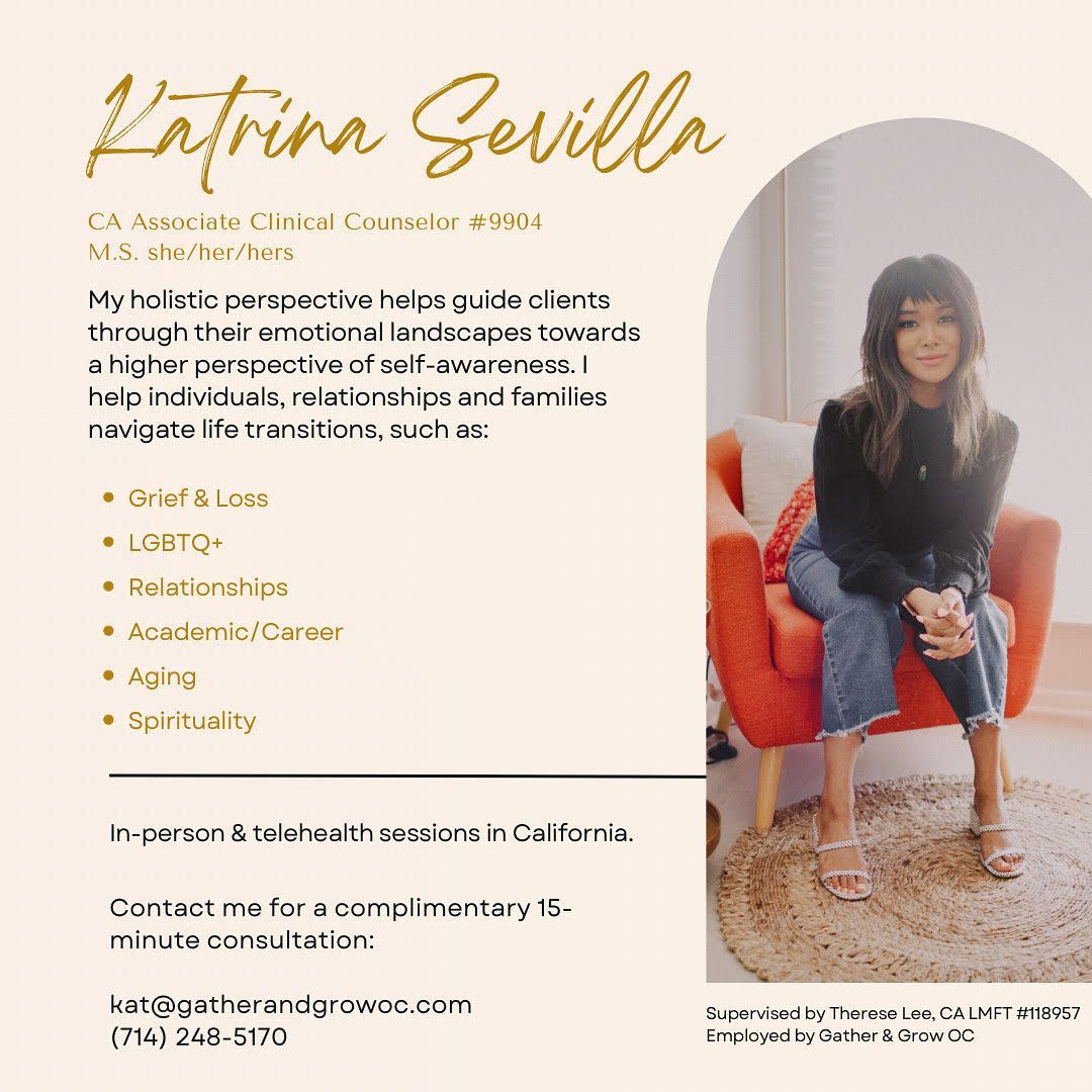 Katrina Sevilla, Associate Professional Clinical Counselor, Fullerton ...