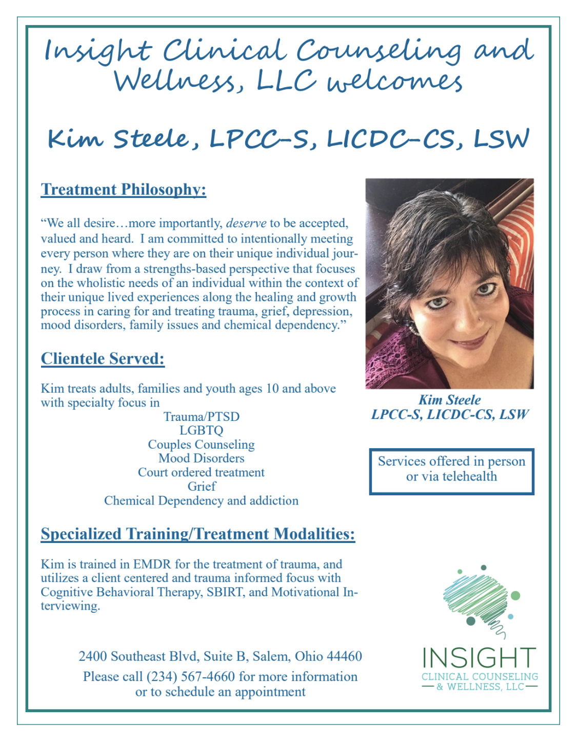 Insight Clinical Counseling and Wellness, Counselor, Canfield, OH ...