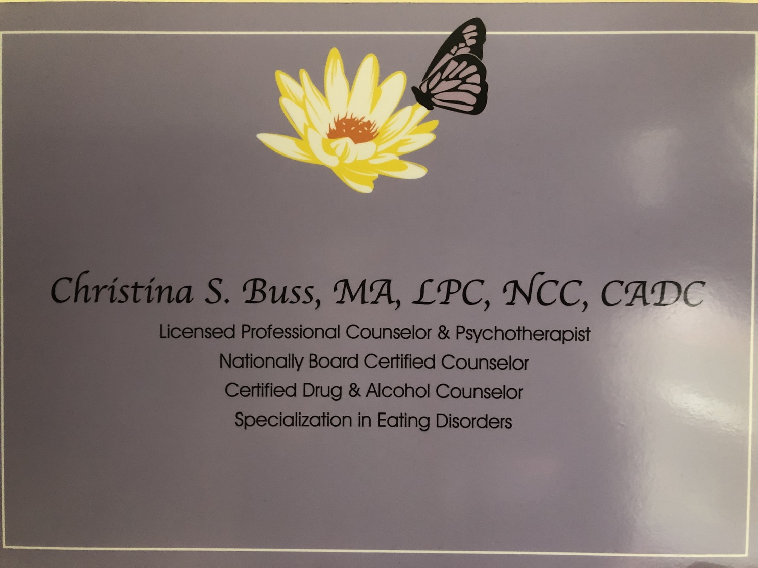 Christina Buss, MA, LPC, CADC, LLC, Licensed Professional Counselor ...