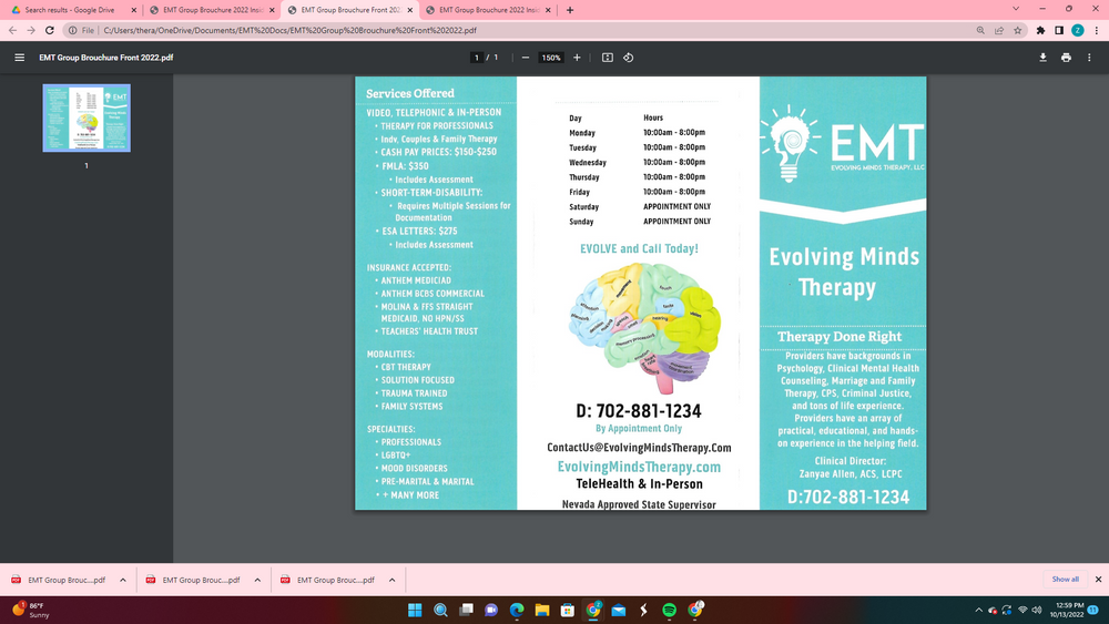 Evolving Minds Therapy (EMT) LLC, Licensed Professional Counselor, Las ...