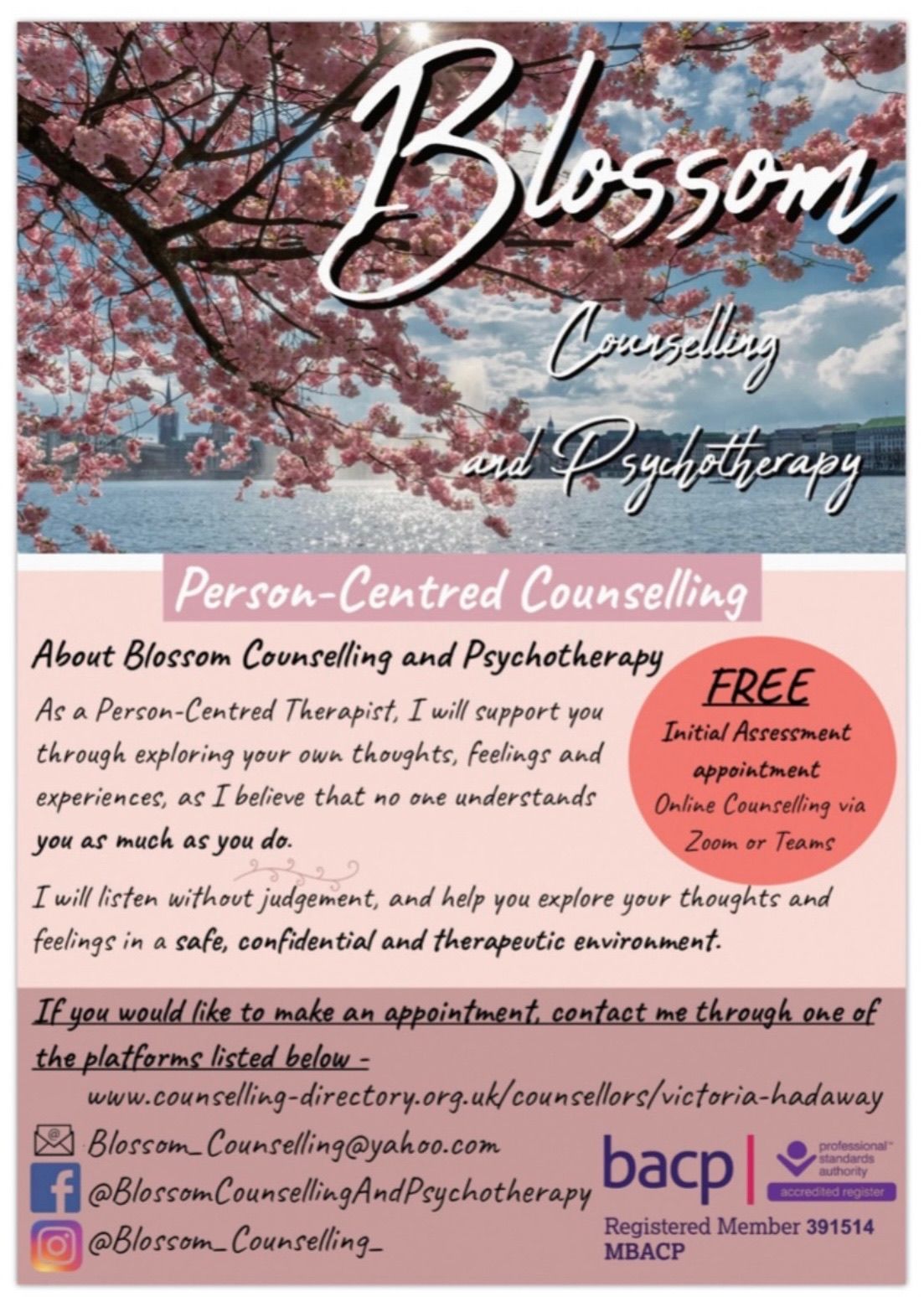 Blossom Counselling and Psychotherapy, Counsellor, Mold, CH7 ...