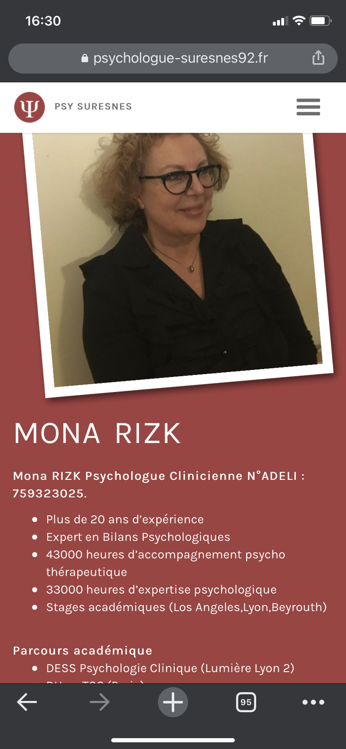 Dr Mona Rizk, MA, Psychologue, Suresnes, IDF, 92150 | Psychology Today